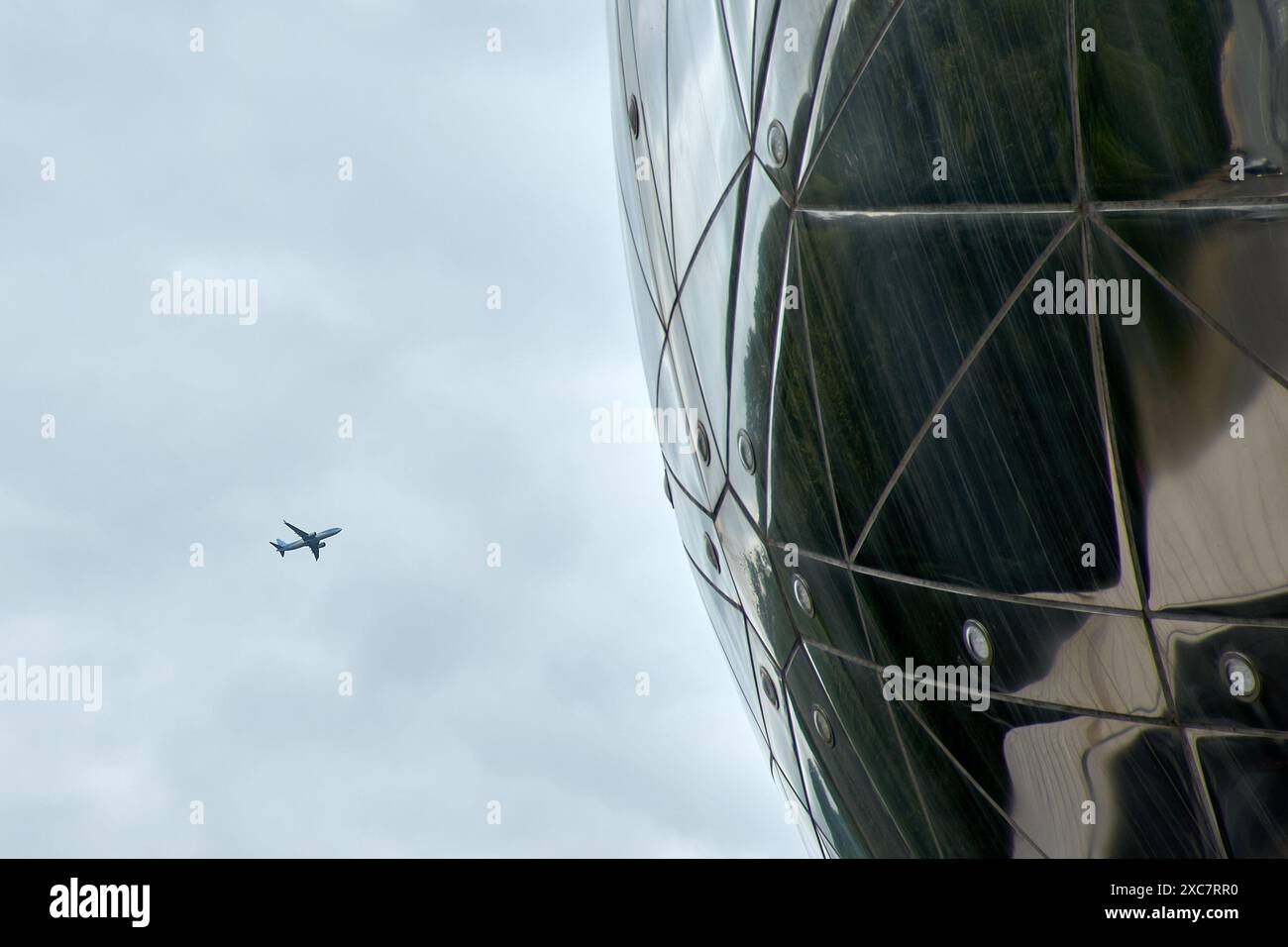 Brussels, Belgium; June,08,2024;Detail of the Atomium, a modernist ...