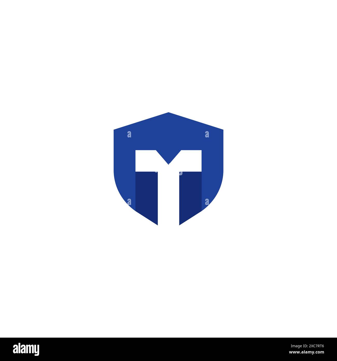 Letter T Shield Logo Design. T Initial Logo Stock Vector Image & Art ...