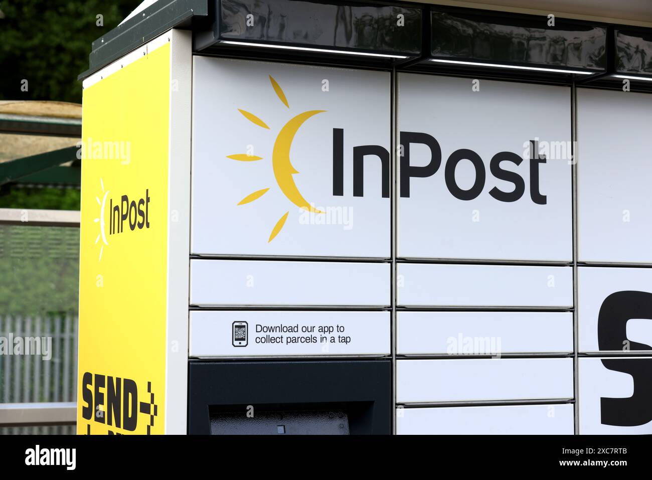 General views of an InPost collection unit area in Hastings, UK Stock ...