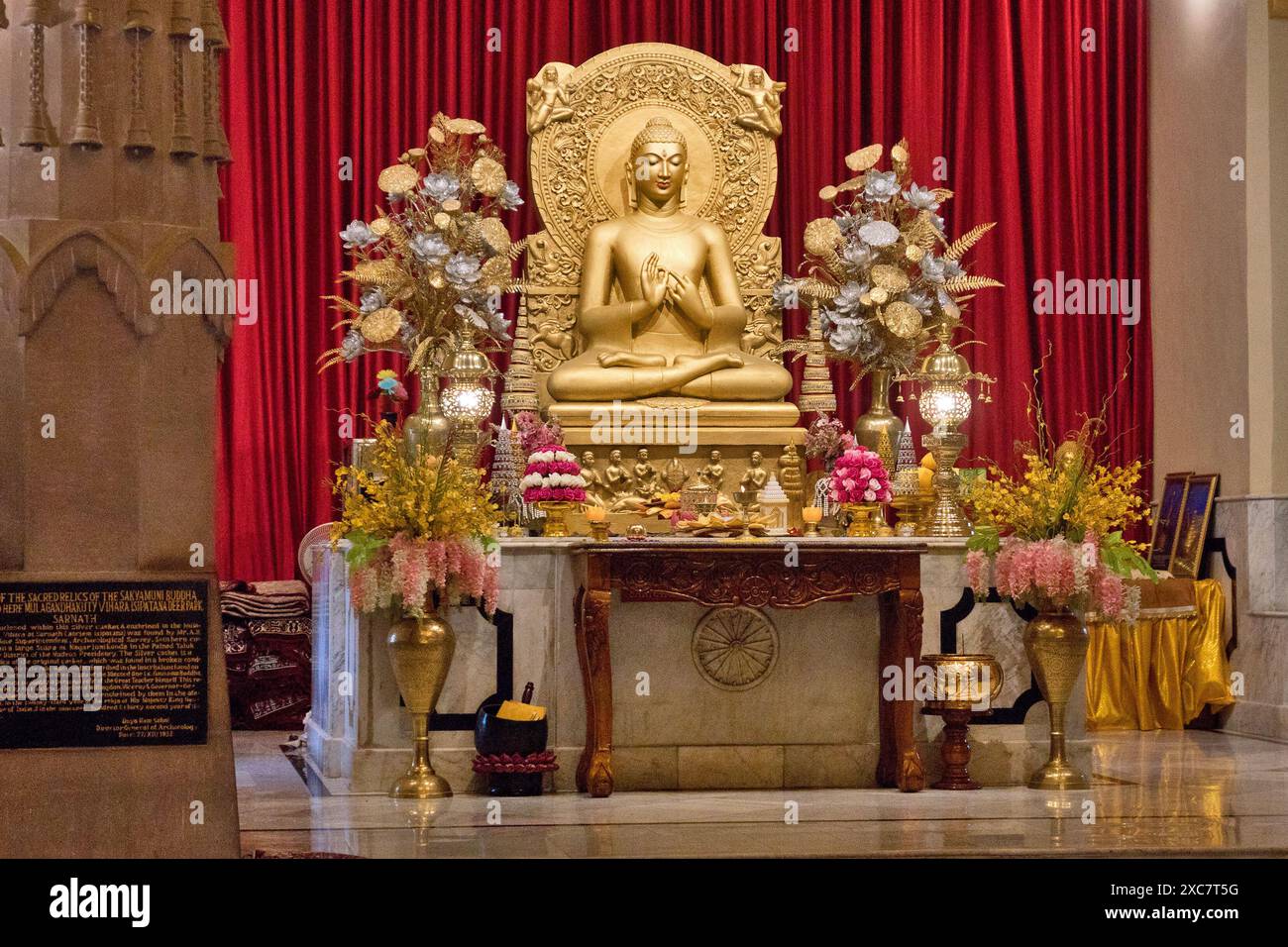 Sarnath, India: buddha temple. The buddha temple is at the place where ...