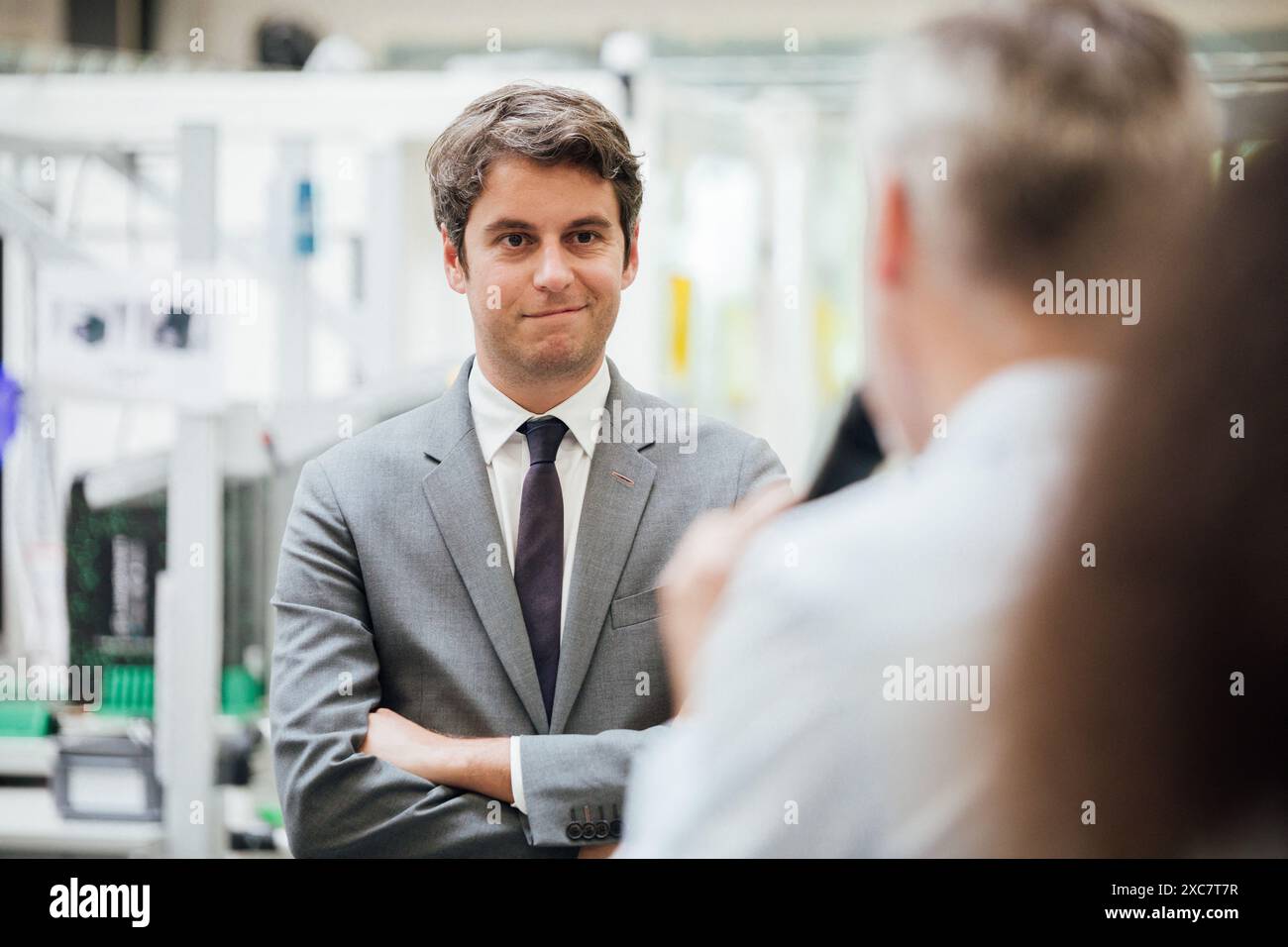 Denis Mourrain CEO, explain to Gabriel Attal, Prime Minister, visits ...