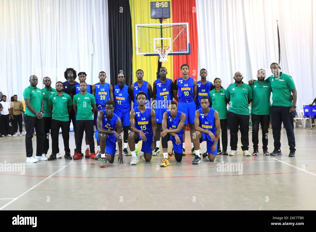 Kampala, Uganda. 14th June, 2024. Team Rwanda pose for a group photo ...