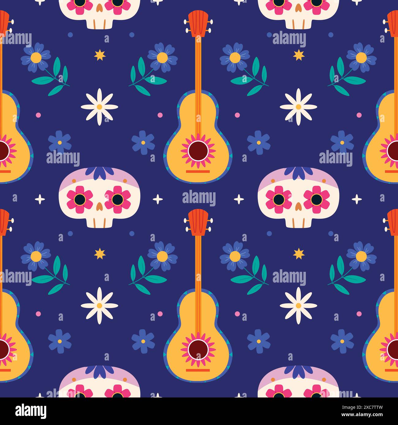 Cinco de Mayo Pattern.Viva Mexico seamless pattern Stock Vector Image ...
