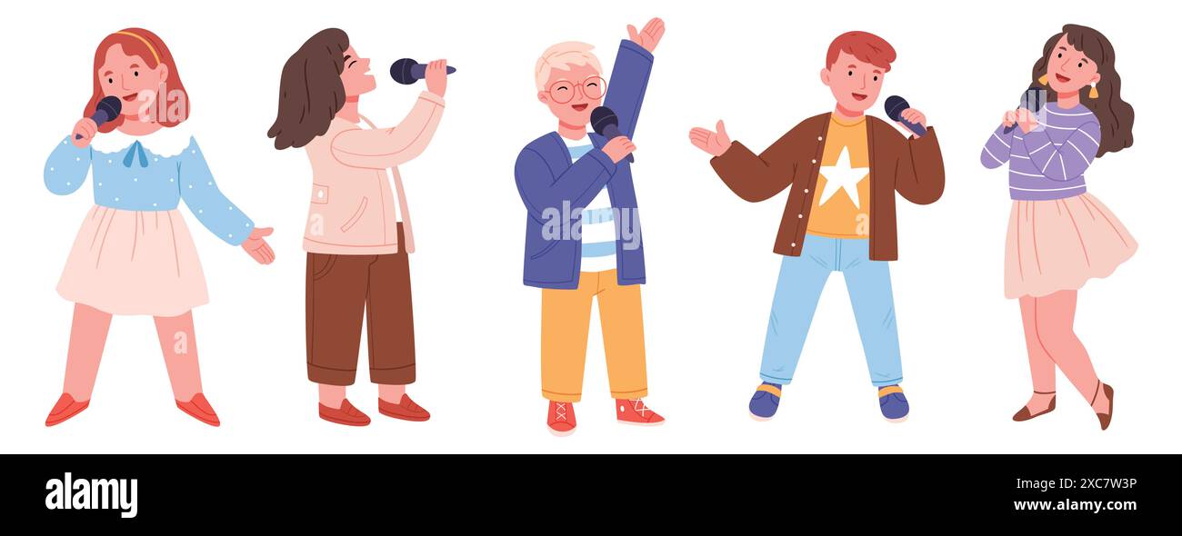 Elementary school children singing Cut Out Stock Images & Pictures - Alamy