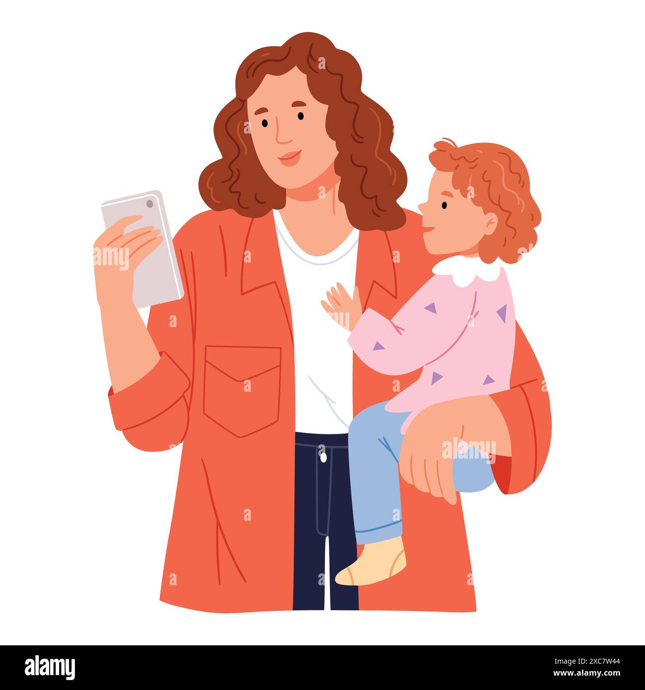 Content adult woman in Stock Vector Images - Alamy