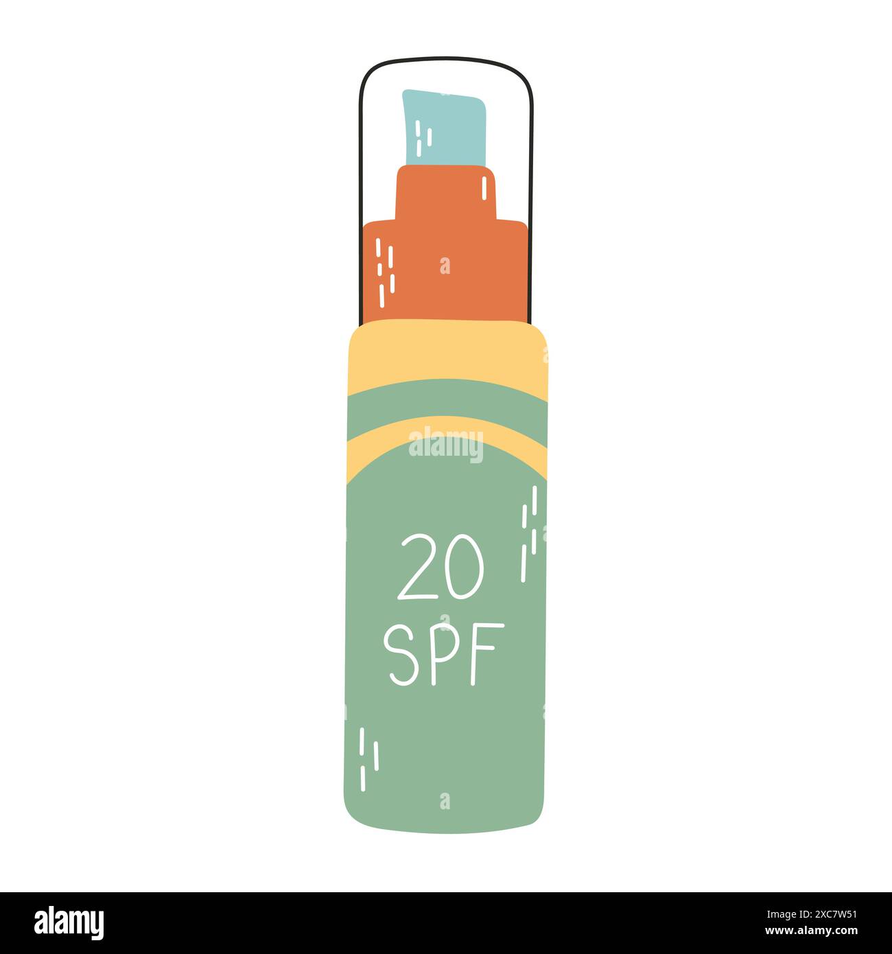 Sunscreen. Different types of sun protection cosmetics Stock Vector ...