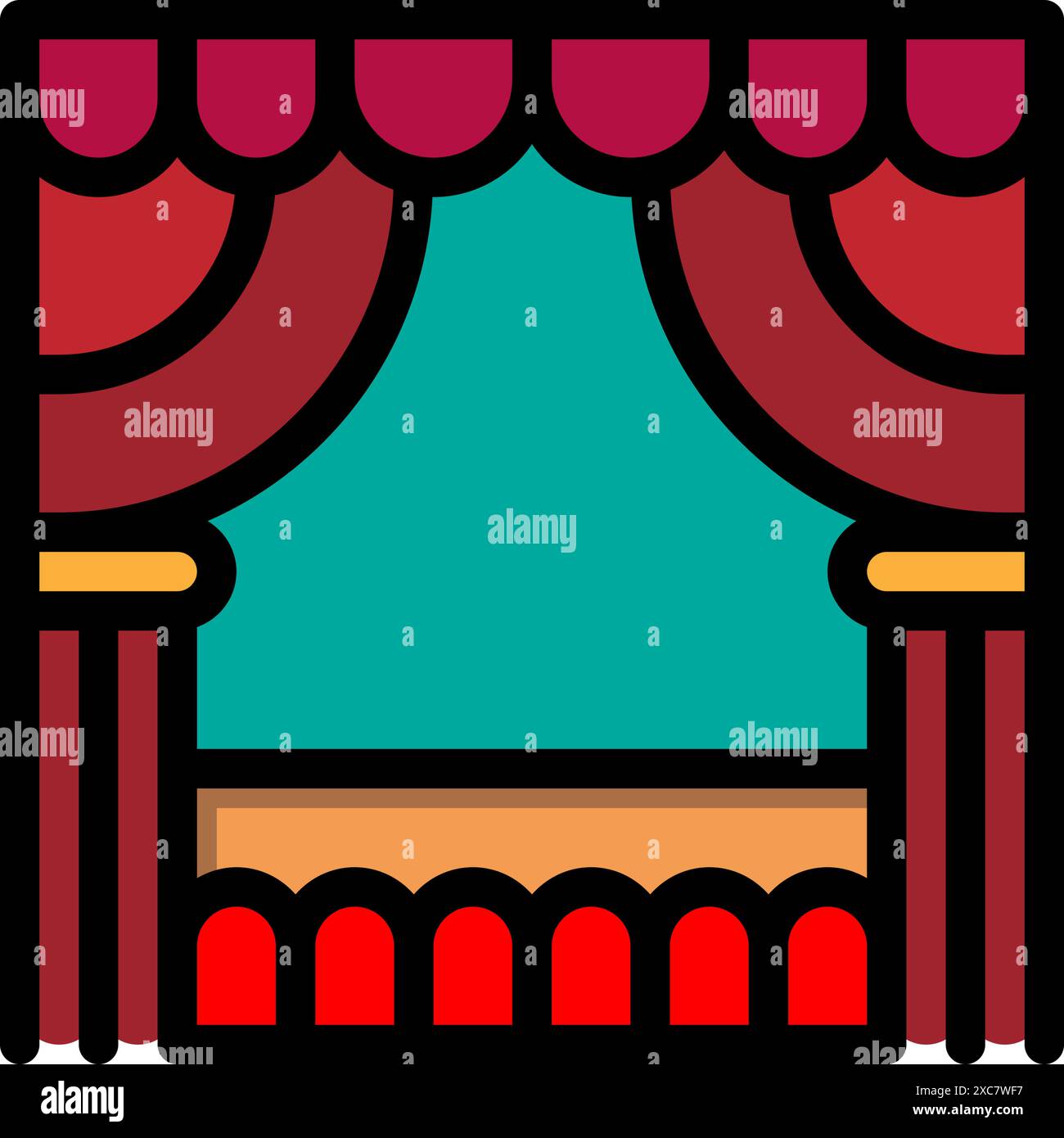 Theater line icon. auditorium icons can be used for websites, UI and ...