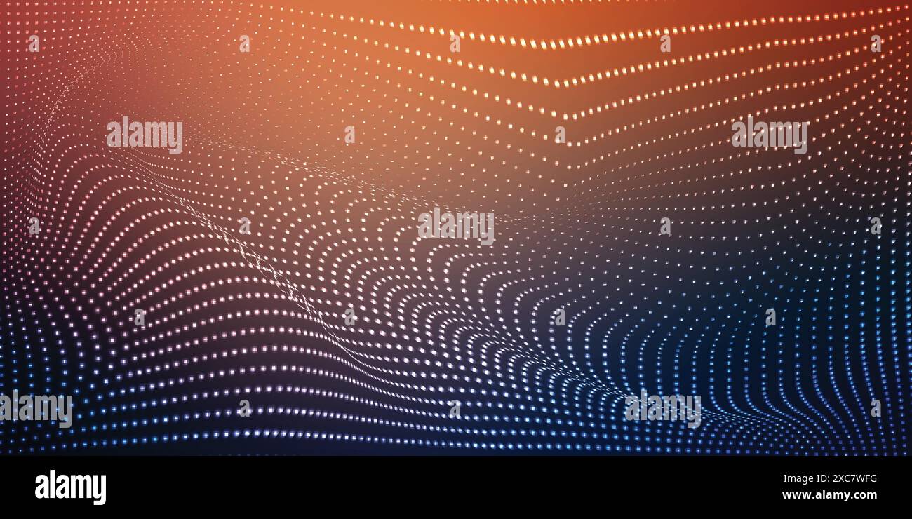 Modern dotted line wave technology colorful background Stock Vector ...