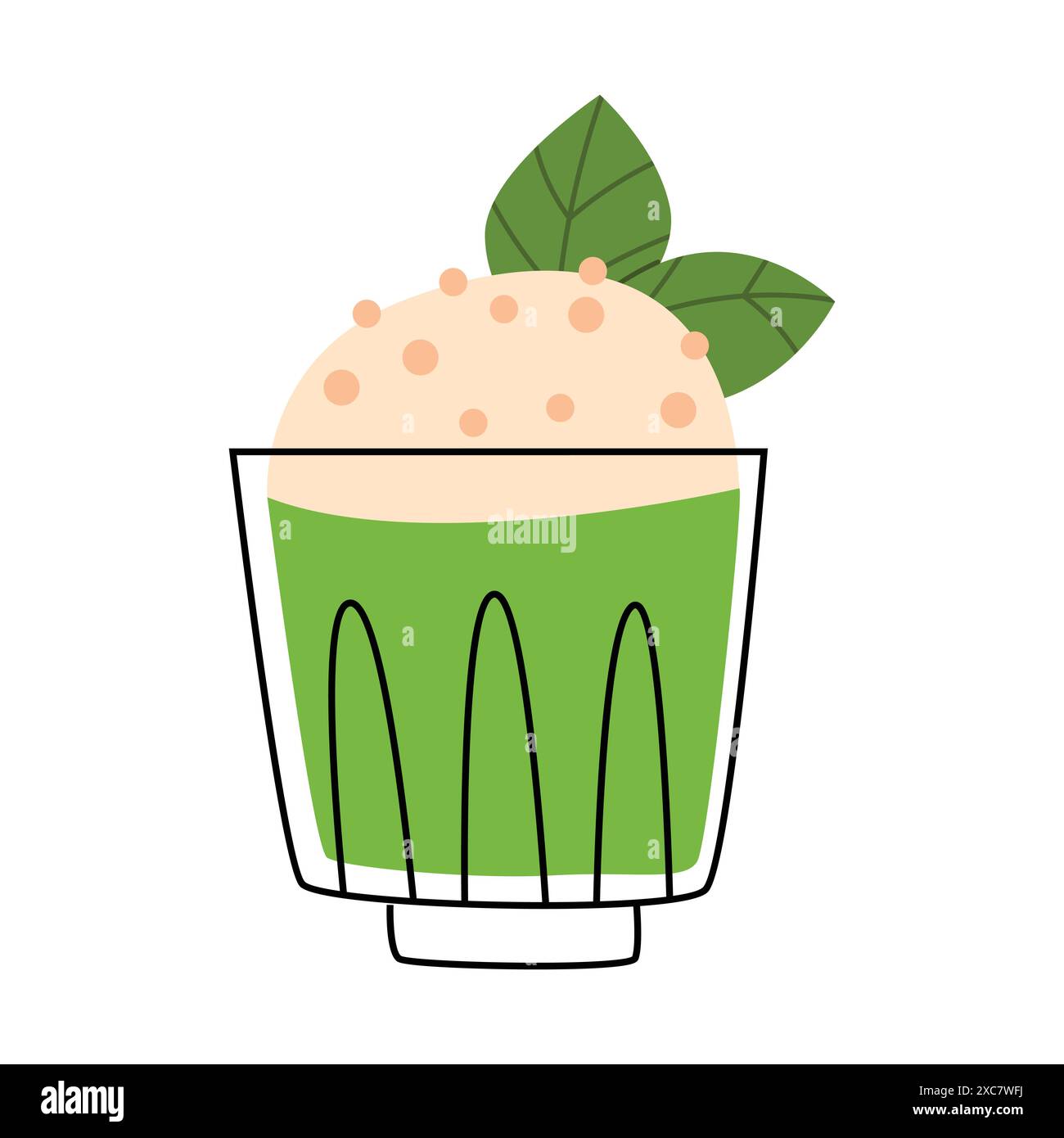 Matcha cocktail Stock Vector Images - Alamy