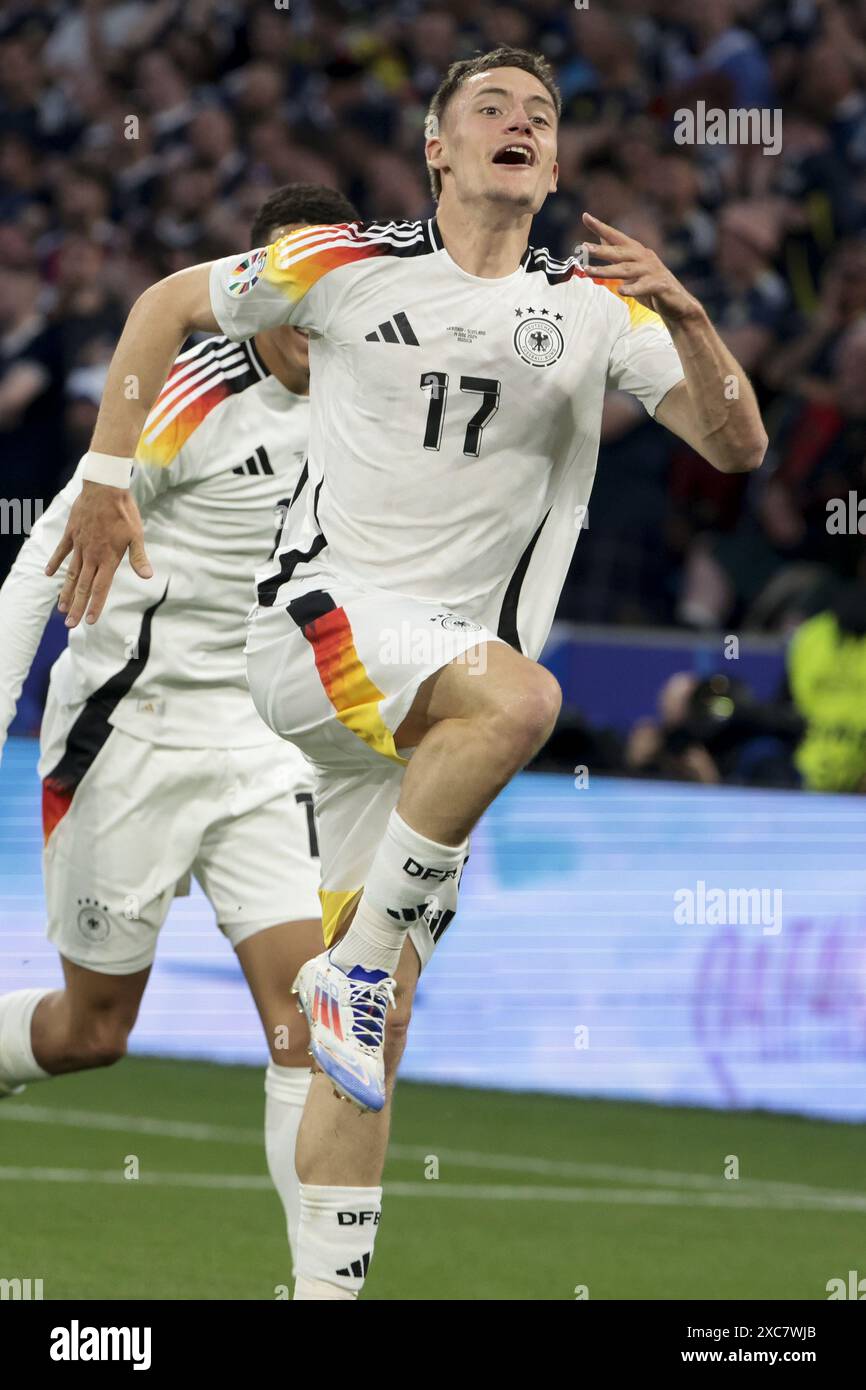 Florian Wirtz of Germany celebrates his goal during the UEFA Euro 2024 ...