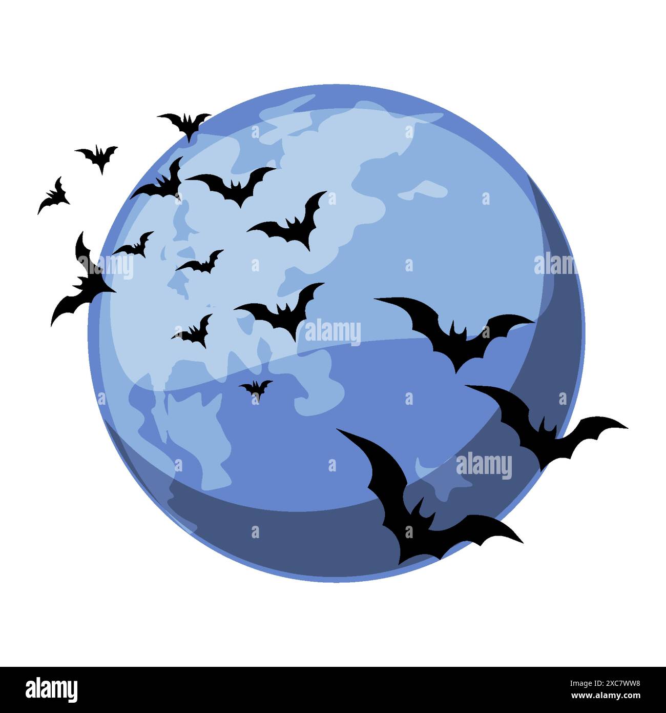 Night bat full moon Stock Vector Images - Alamy