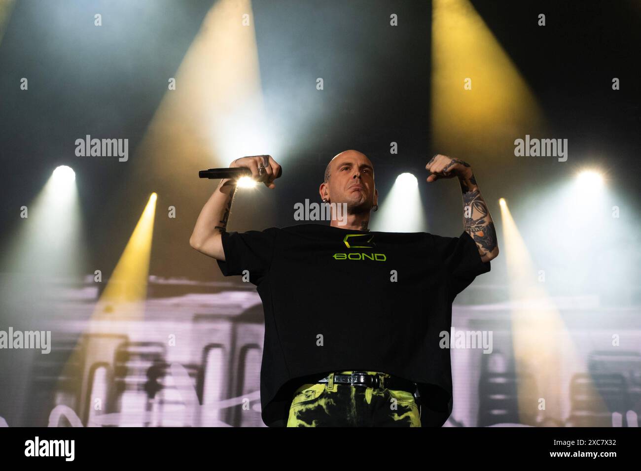 Italian singer Music Concert - Gemitaiz in concerto a Rock in Roma 2024 ...