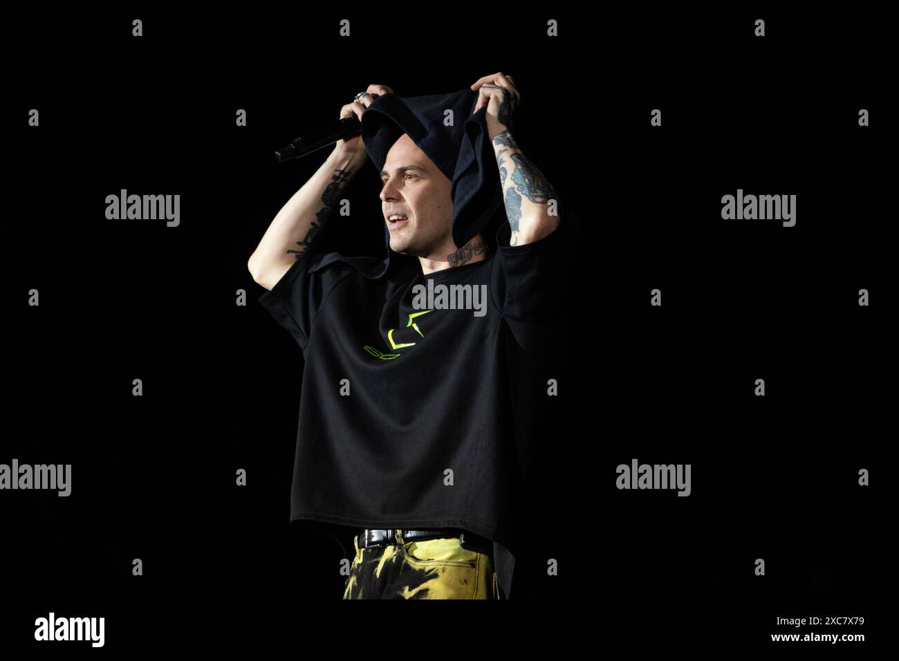 Italian singer Music Concert - Gemitaiz in concerto a Rock in Roma 2024 ...