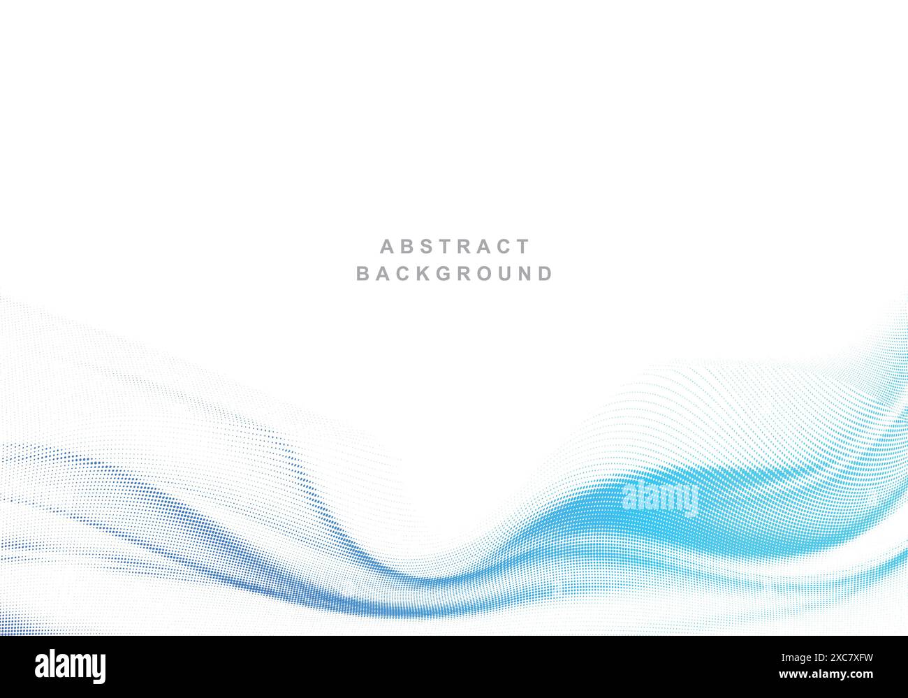 Abstract blue dotted flowing wave background illustration Stock Vector ...