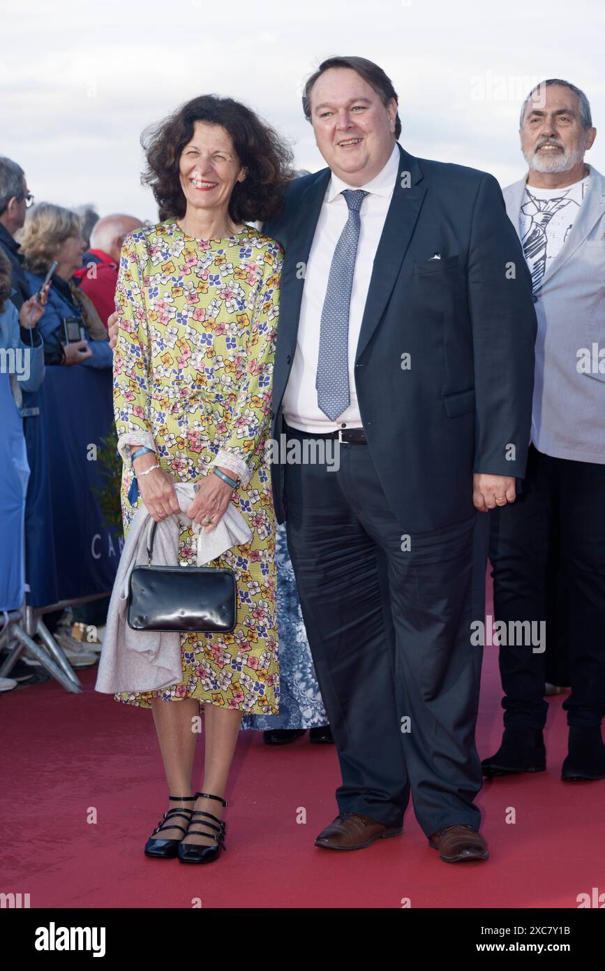 Cabourg, France. 14th June, 2024. Dominique Rouillard and mayor ...