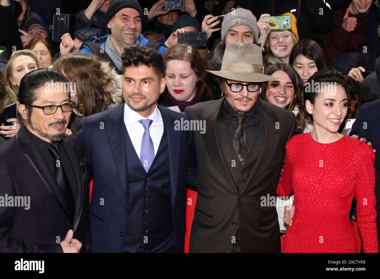 Hiroyuki Sanada, Andrew Levitas, Johnny Depp und Minami bei der ...
