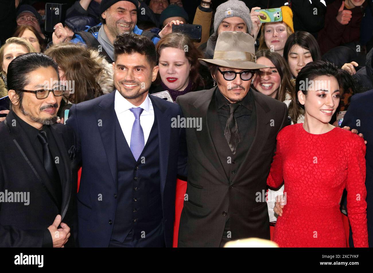 Hiroyuki Sanada, Andrew Levitas, Johnny Depp und Minami bei der ...