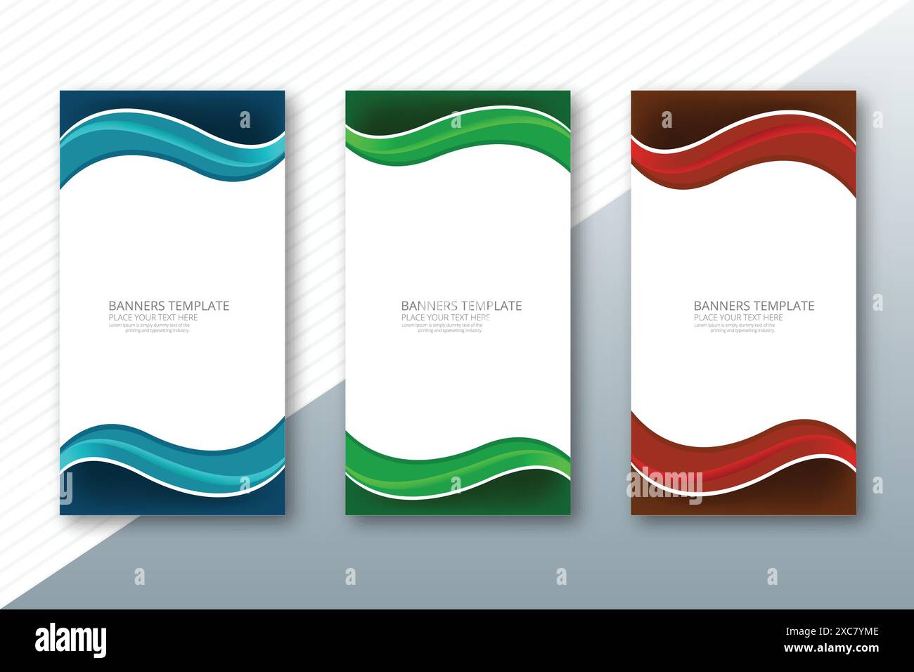 Abstract wave colorful banners set design Stock Vector Image & Art - Alamy