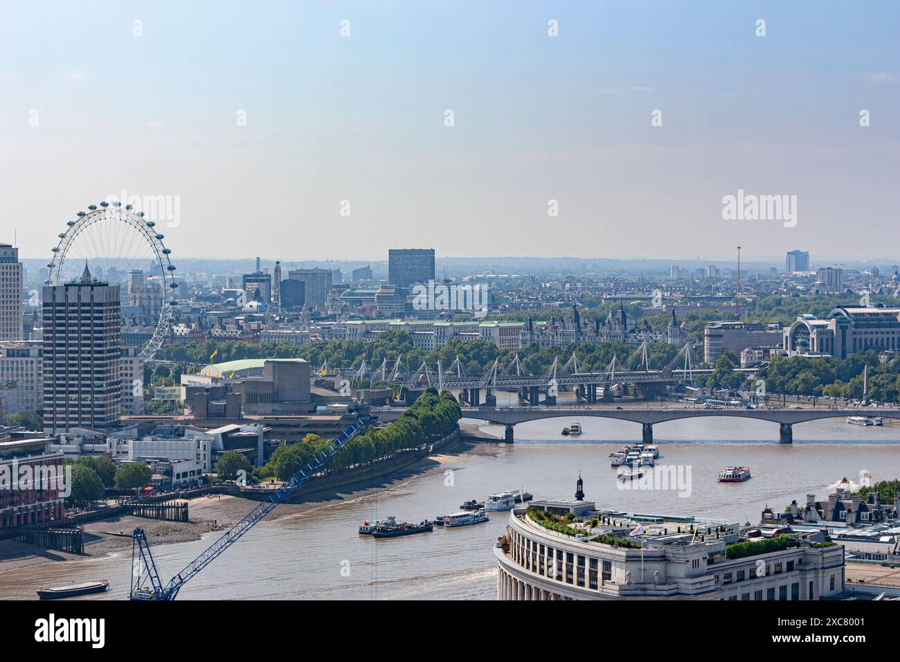 Part of the Thames visible from St Paul's Cathedral, encompassing South ...