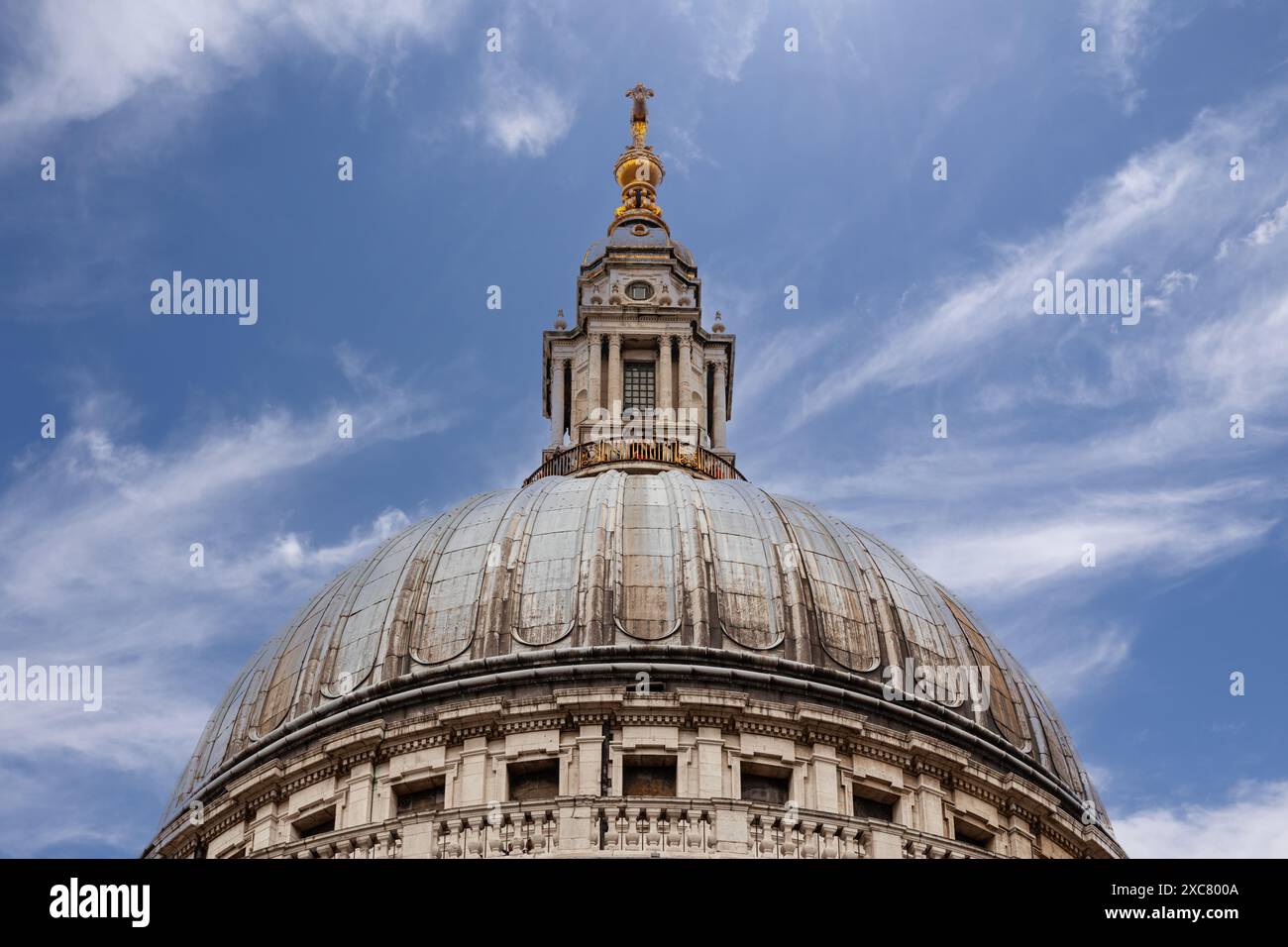 Detail of the leaded dome, the Golden Gallery, and the lantern with its ...