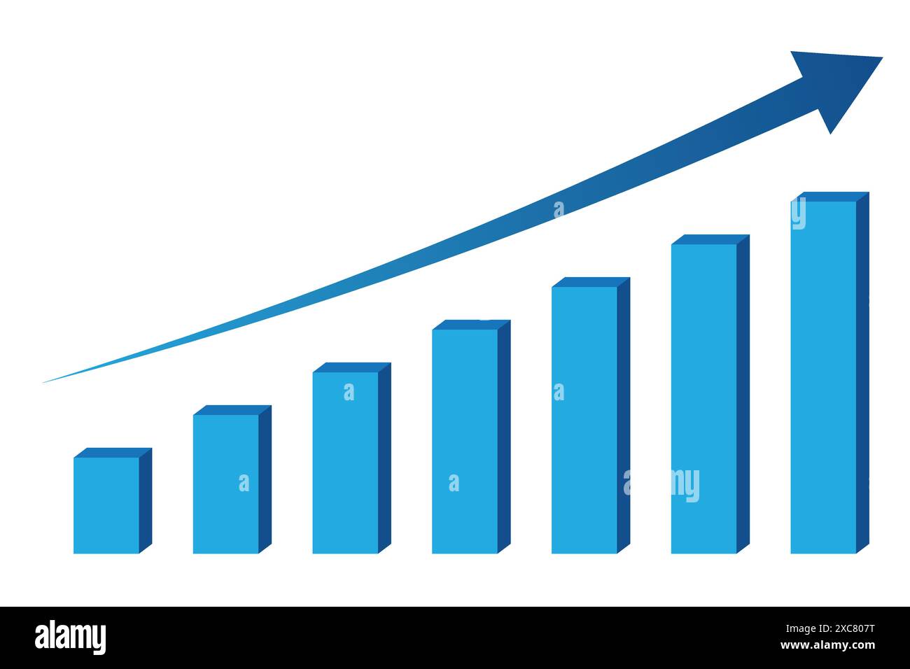 Graph with growth report. Diagram showing rise and progress. Vector illustration Stock Vector ...