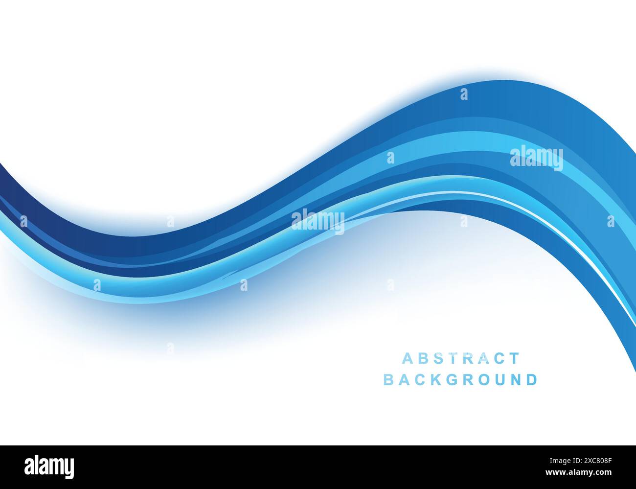 Modern blue smooth flowing background wave design Stock Vector Image ...