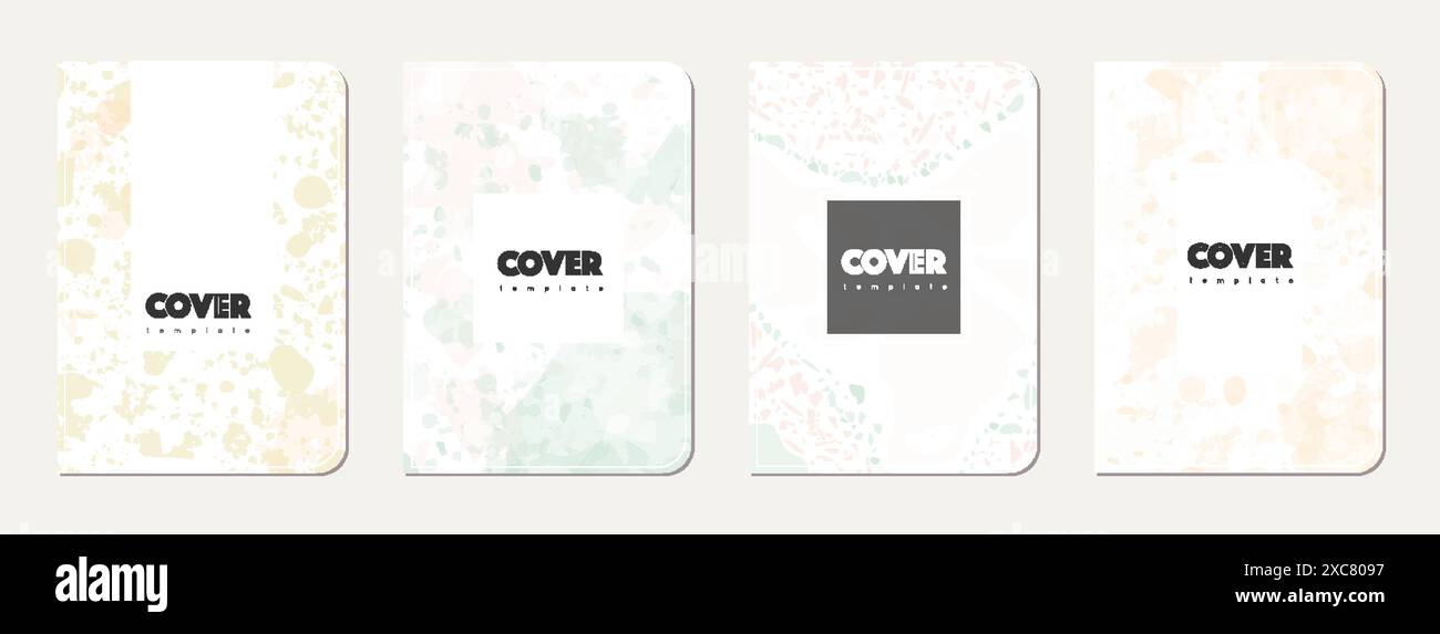 School notebook cover design. Terrazzo abstract background made of ...