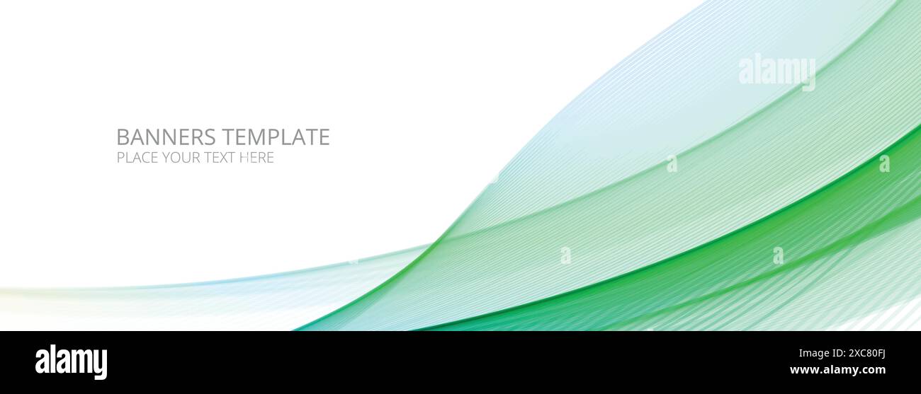 Green wavy banners Stock Vector Images - Alamy