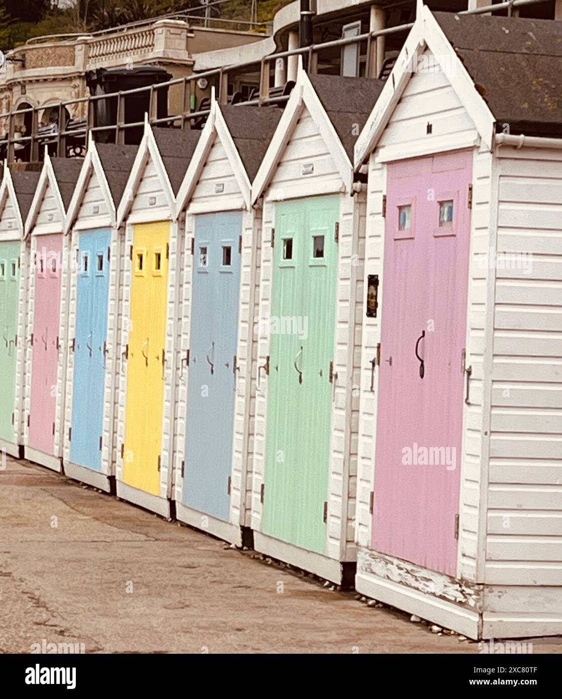 Colourful beach huts Stock Photo - Alamy