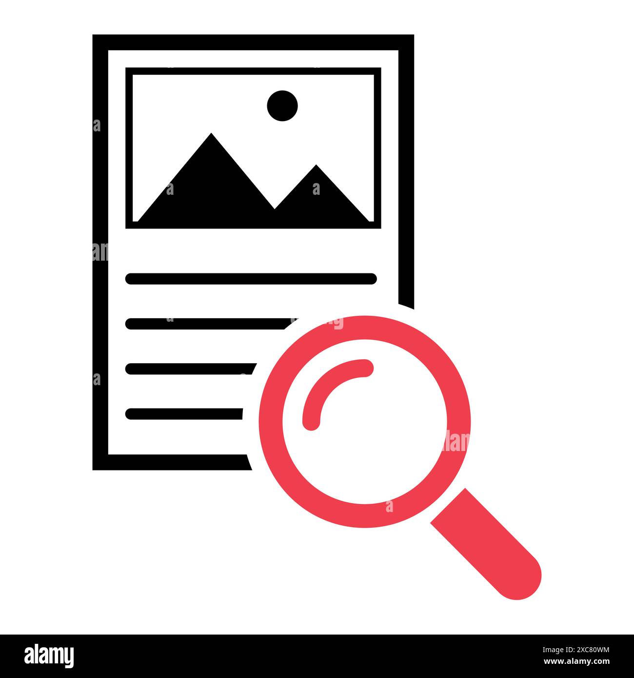 Search result icon, research data report sign, control analysis symbol ...