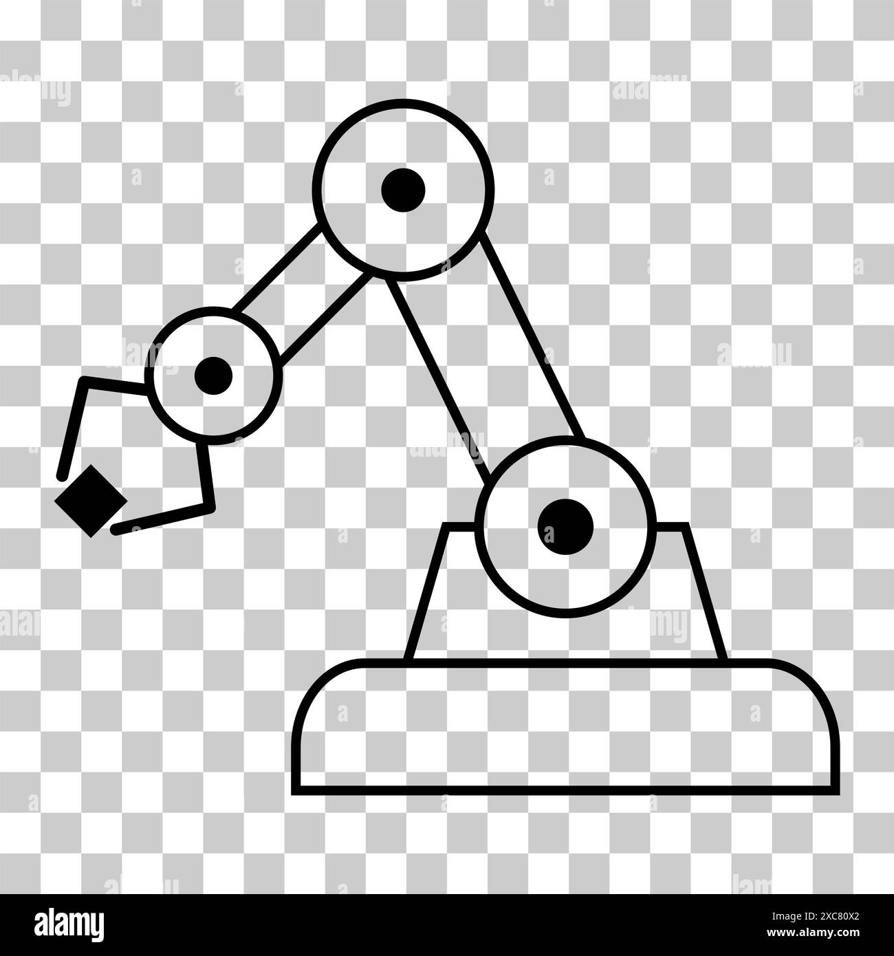 Mechanical robot arm machine icon, technology hydraulic robotic hand ...