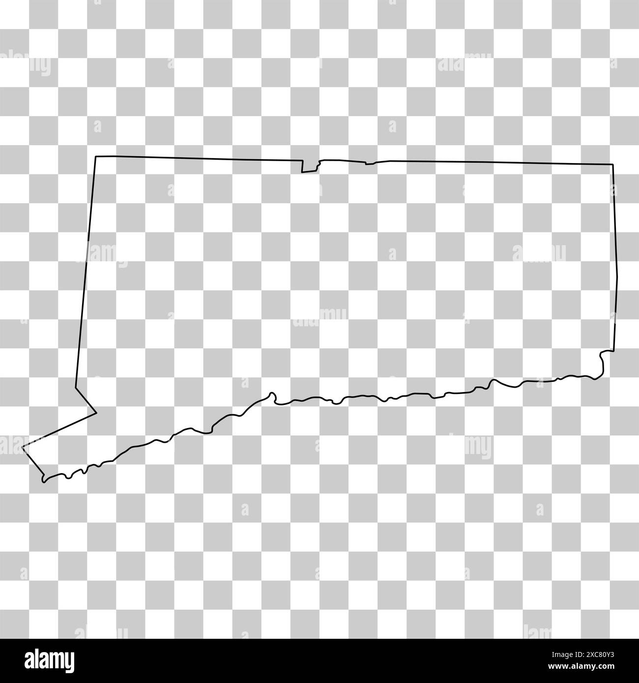 Connecticut map shape, united states of america. Flat concept icon ...