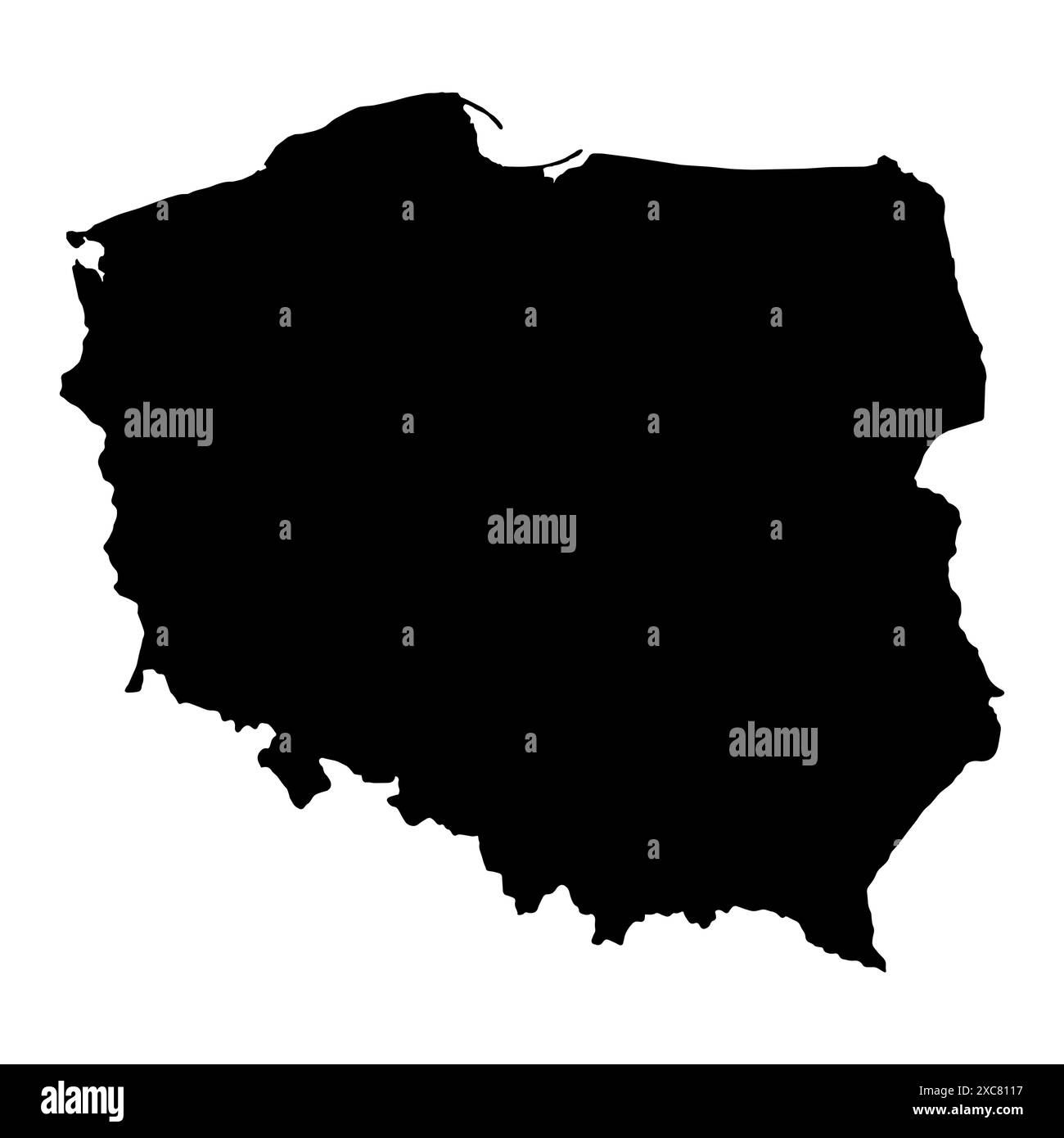 Poland map symbol shape, travel web flat concept icon vector ...