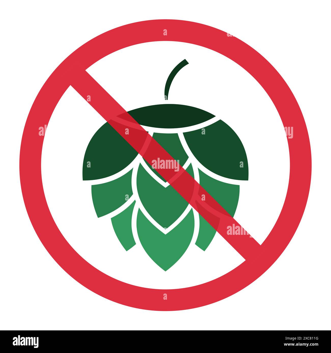 Hop Stop icon beer cone leaf sign,pub herb design, nature seed vector ...