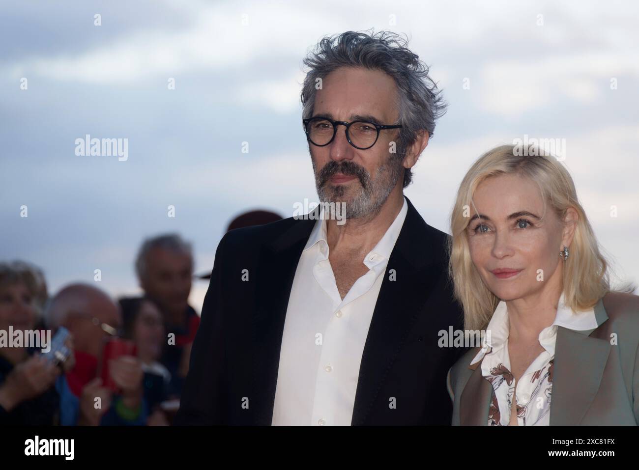 Cabourg, France. 14th June, 2024. Frédéric Chaudier and Emmanuelle ...