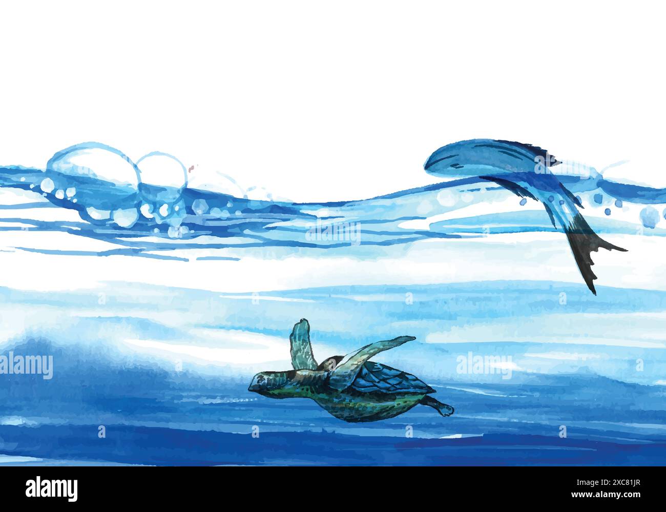 World ocean day 8 june save our ocean background Stock Vector Image ...