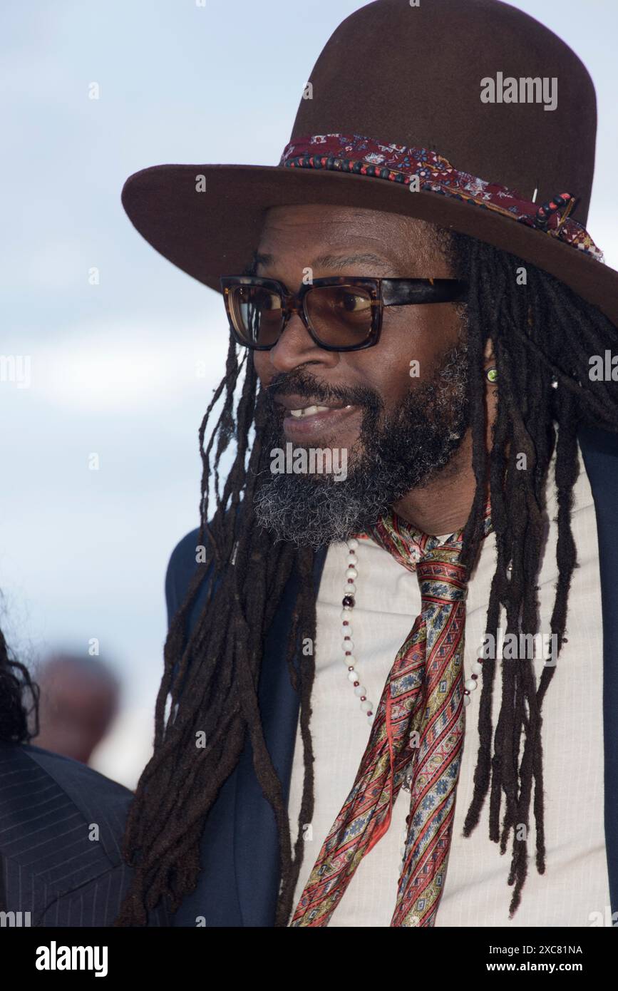 Cabourg, France. 14th June, 2024. Singer Tete walks the red carpet ...