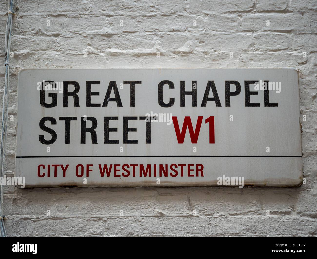 Great Chapel Street W1 street sign London. Great Chapel St W1 City of ...
