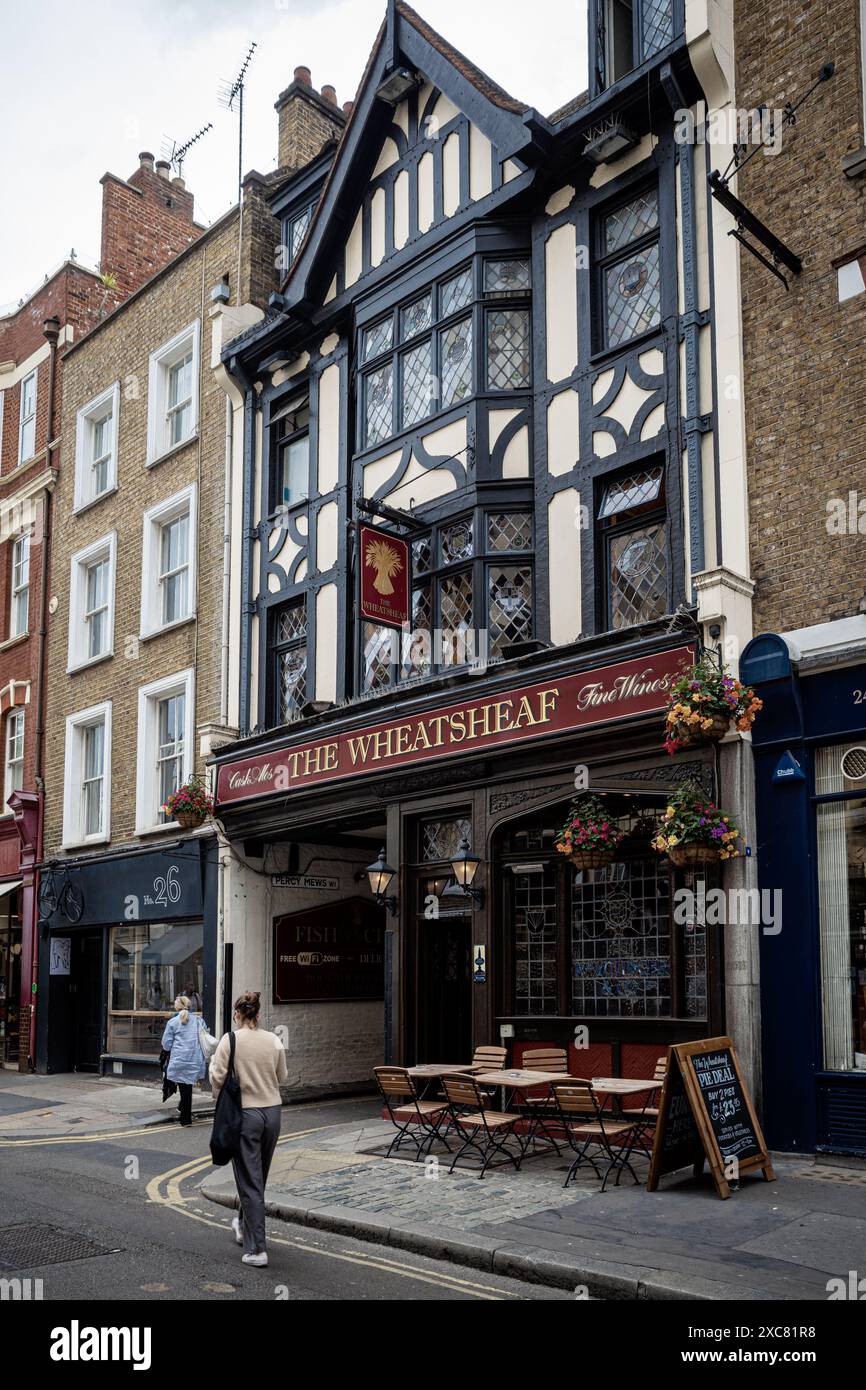 The Wheatsheaf Pub at 25 Rathbone Place London. A bohemian pub in the ...