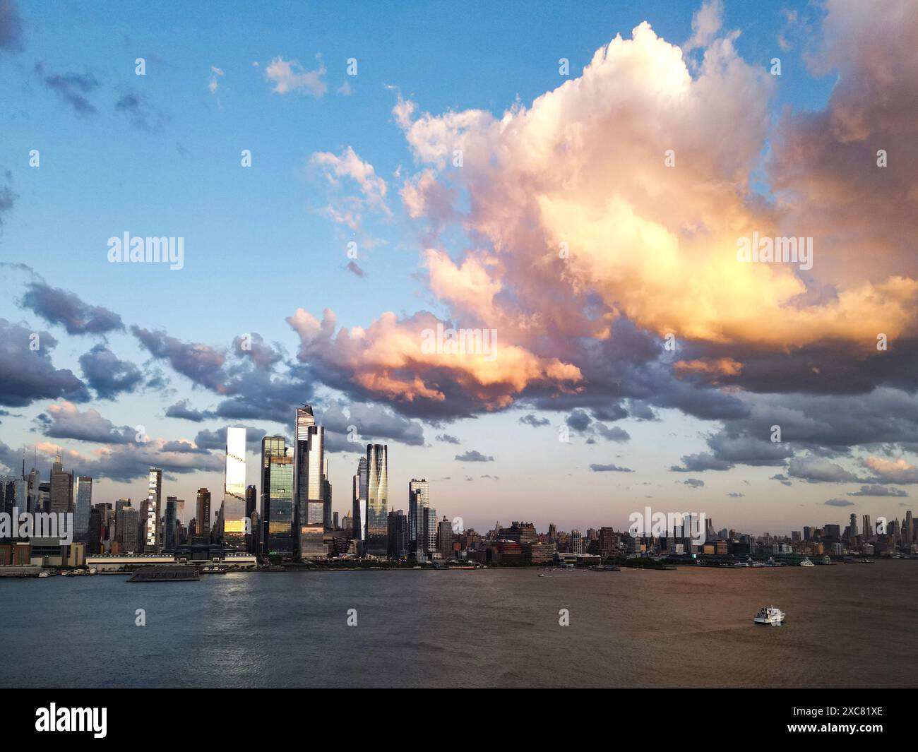 NYC, New York City Skyline with dramatic sky. American Urban ...