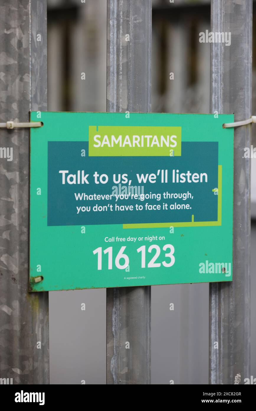 General views of a Samaritans sign in London, UK Stock Photo - Alamy