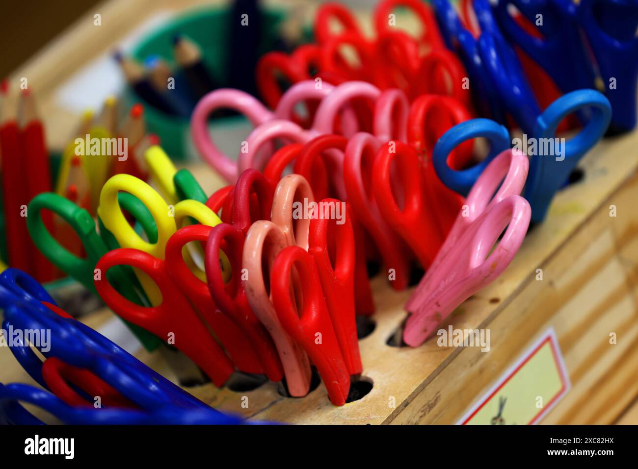 School children scissors in hi-res stock photography and images - Alamy