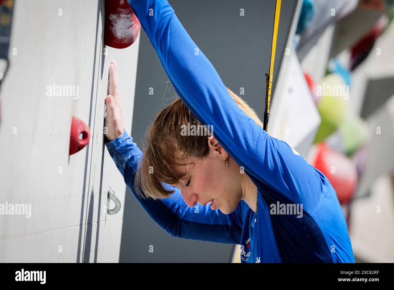 Briancon, France. 13th June, 2024. Portrait of the climber Capucine ...