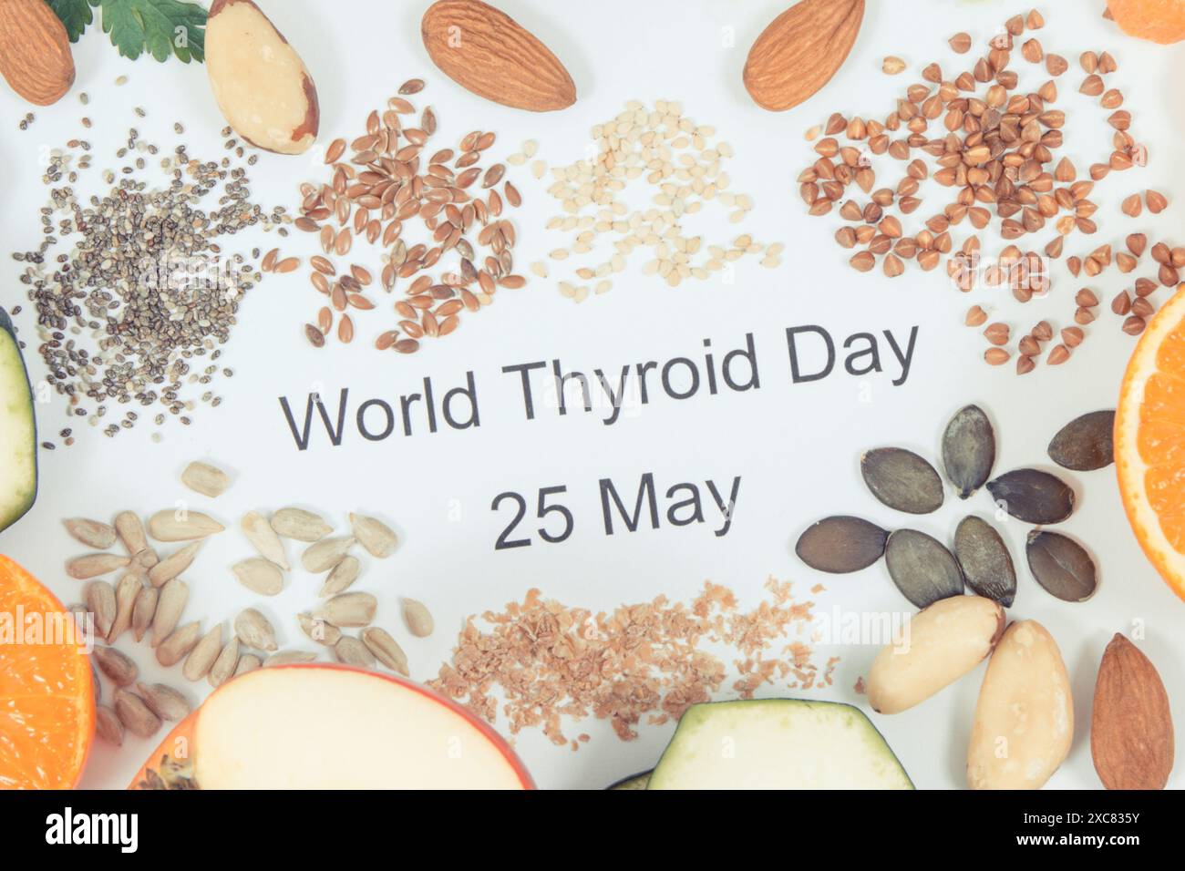 Inscription World Thyroid Day 25 May and best food as source natural ...