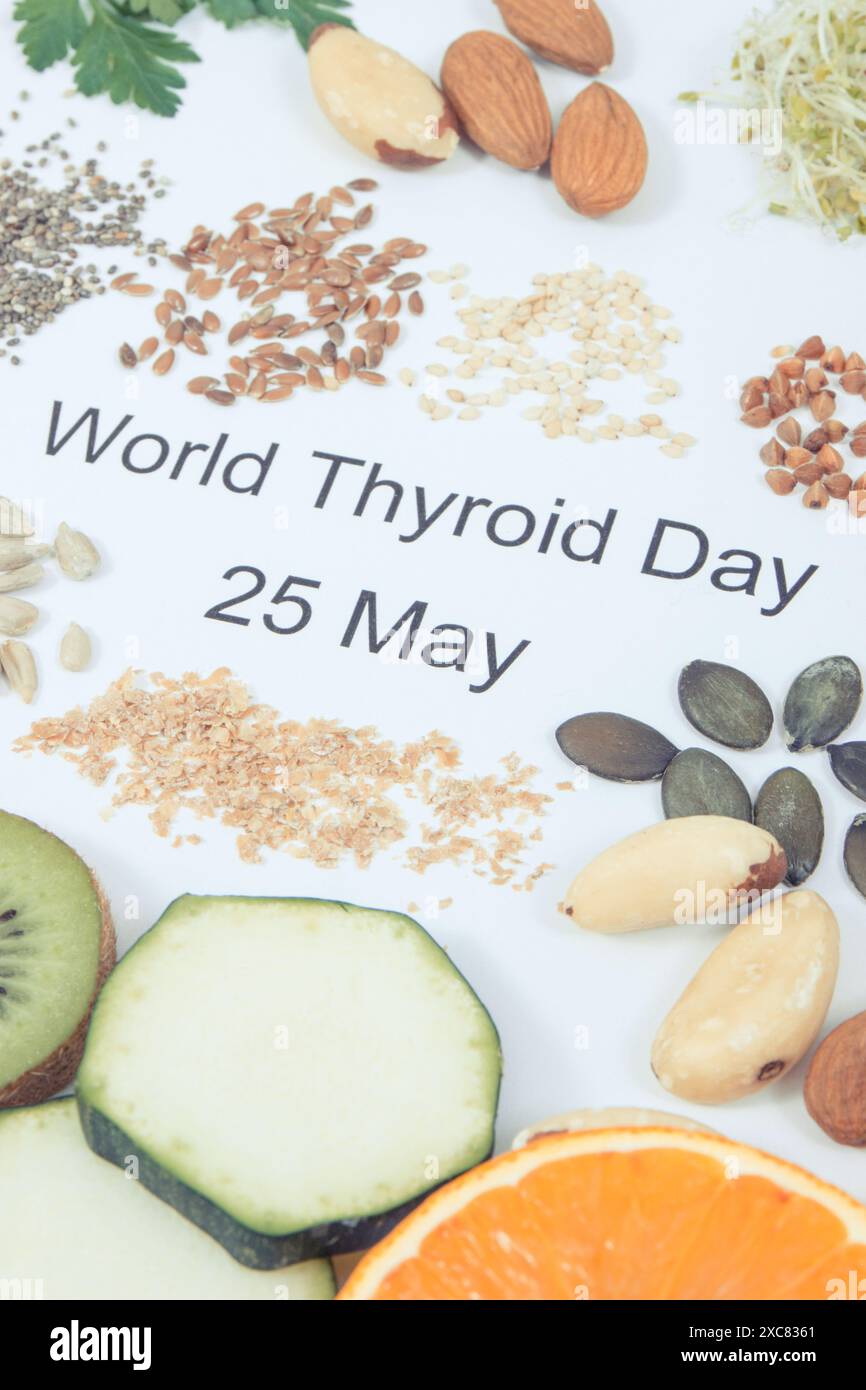Inscription World Thyroid Day 25 May and best food as source natural ...