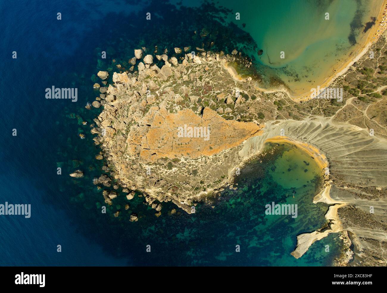 Mgarr, Malta - Panorama of Gnejna bay, the most beautiful beach in ...