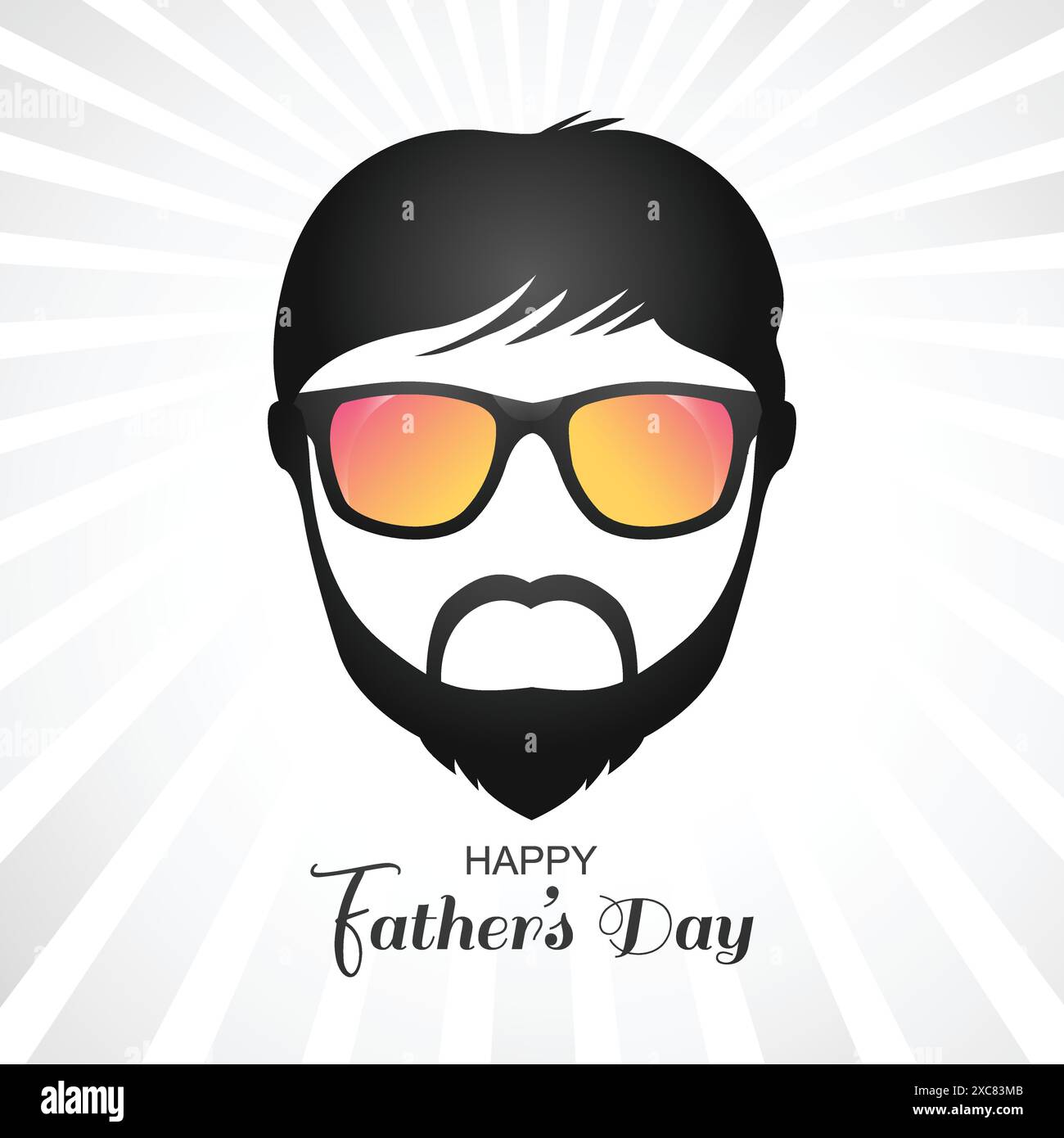 Happy fathers day beautiful face card background Stock Vector Image ...