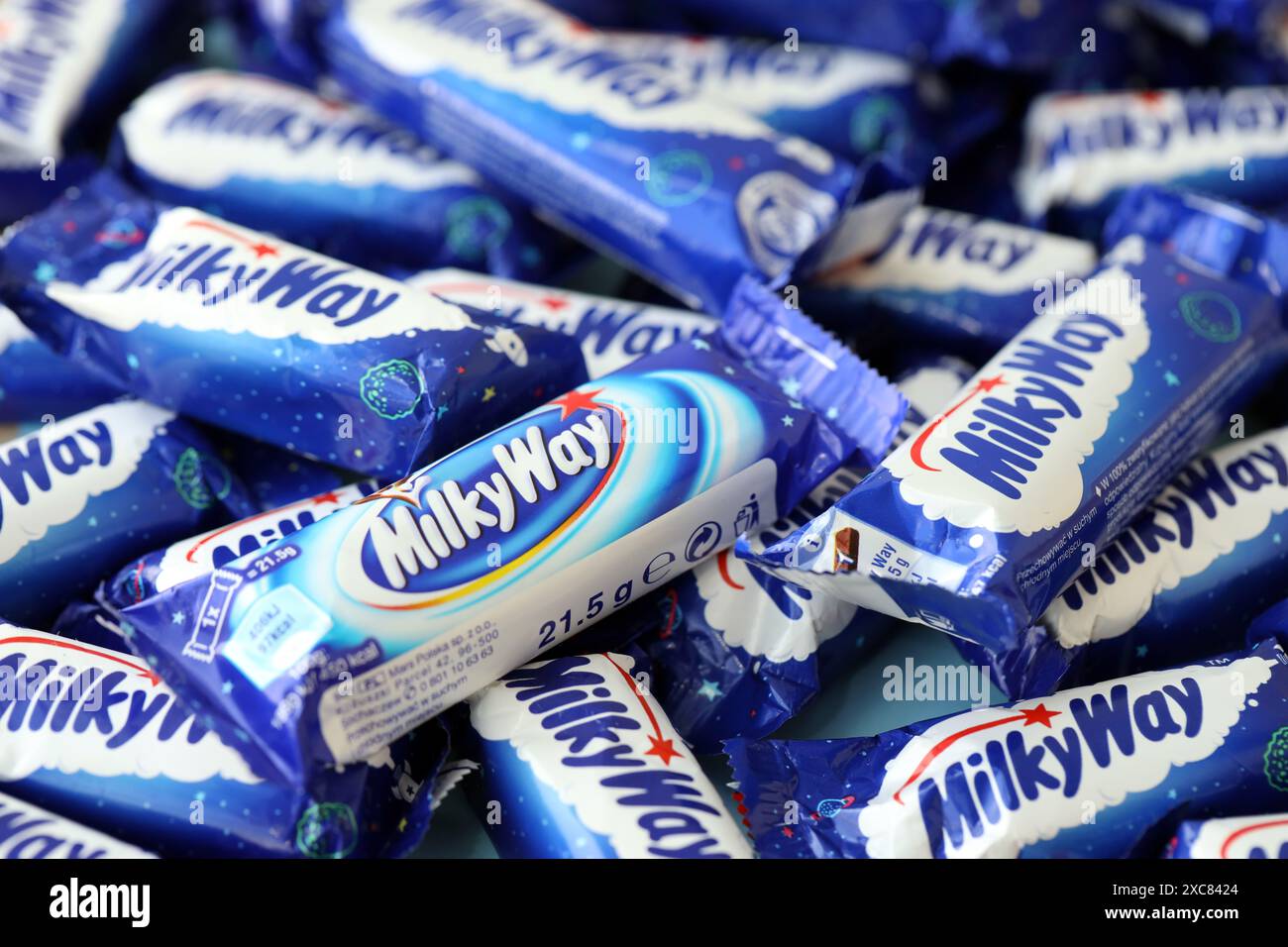 KYIV, UKRAINE - APRIL 20, 2024 Milky Way or MilkyWay small chocolate ...