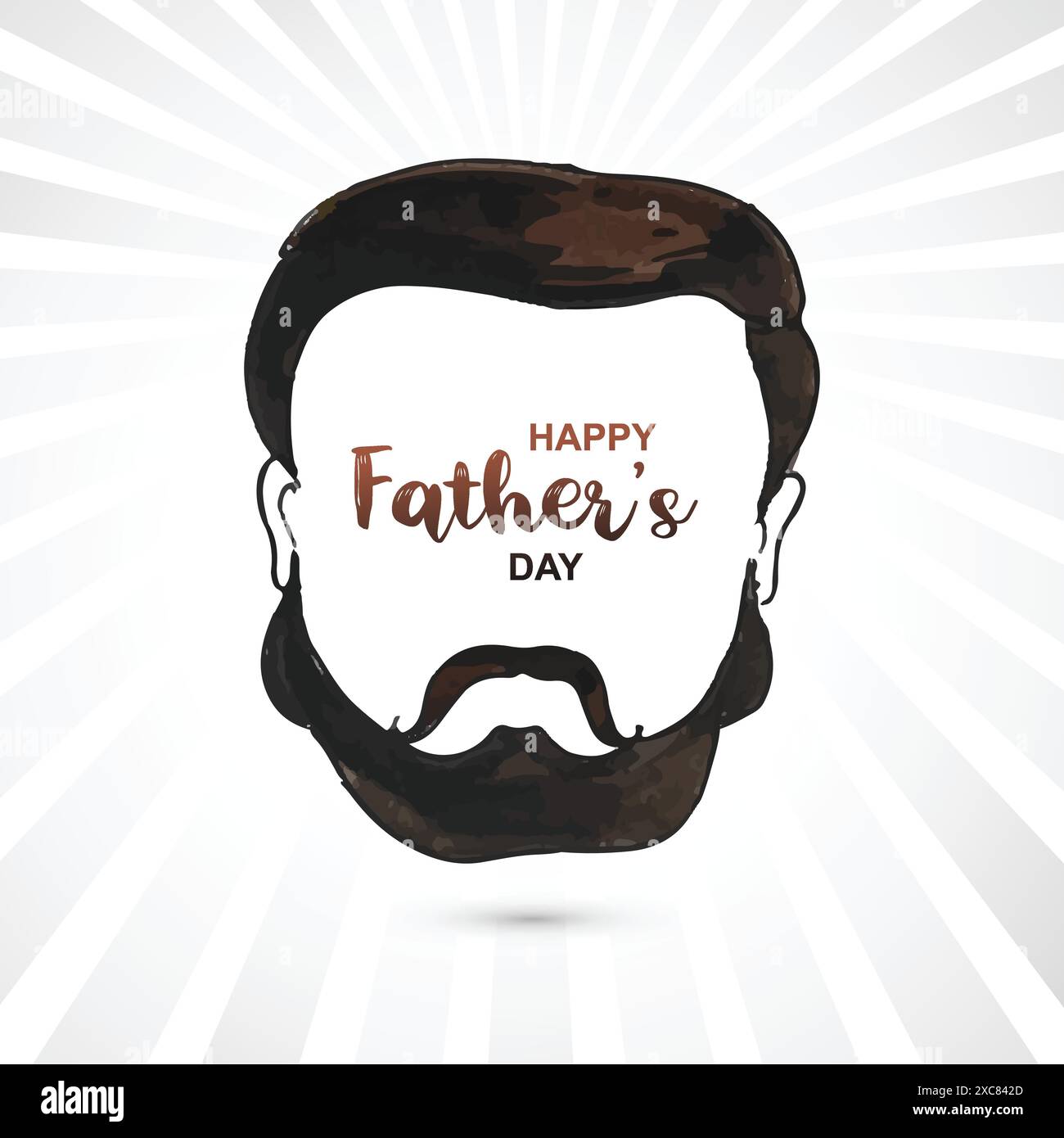 Hand draw man face on happy fathers day card design Stock Vector Image ...