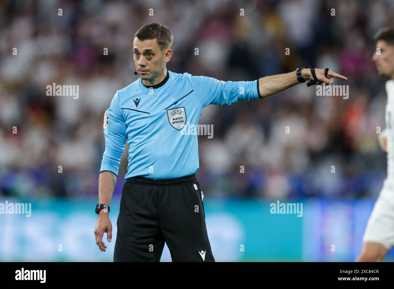 Munich, Germany. 14th June, 2024. Referee of Clement Turpin seen in ...